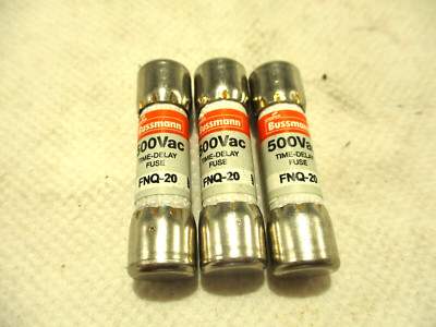 NEW LOT OF 3 BUSSMANN FNQ-20 2A/AMP FUSE | eBay