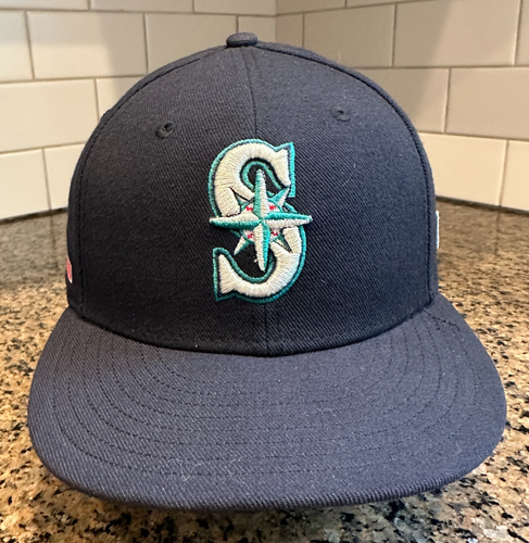 Seattle Mariners New Era 59Fifty Baseball Hat Cap 7 3/8 Black MLB 150 ...