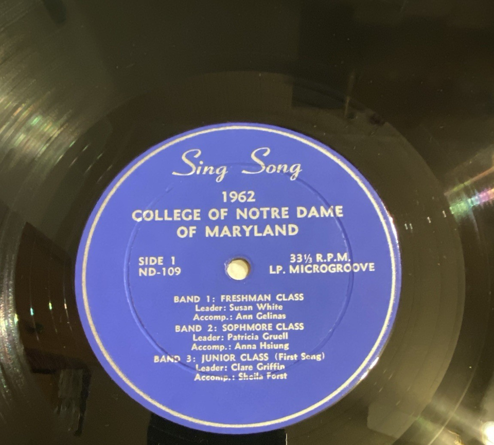 1962 COLLEGE OF NOTRE DAME Rare Private Press BALTIMORE MARYLAND Vocal ...