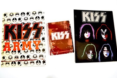 KISS SET OF 3 NOTE BOOKS 2008 AND 2010 OFFICIAL KISS CATALOG RELEASE | eBay