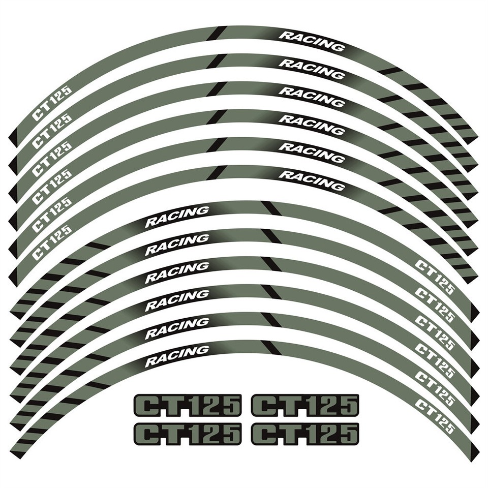 17`` Motorcycle Wheel Rim Stripes Sticker For HONDA CT125 Trail 125 ...