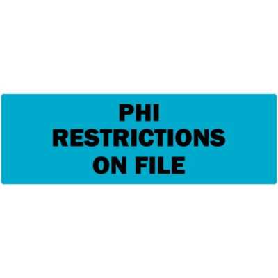 PHI Restrictions on File Labels | eBay