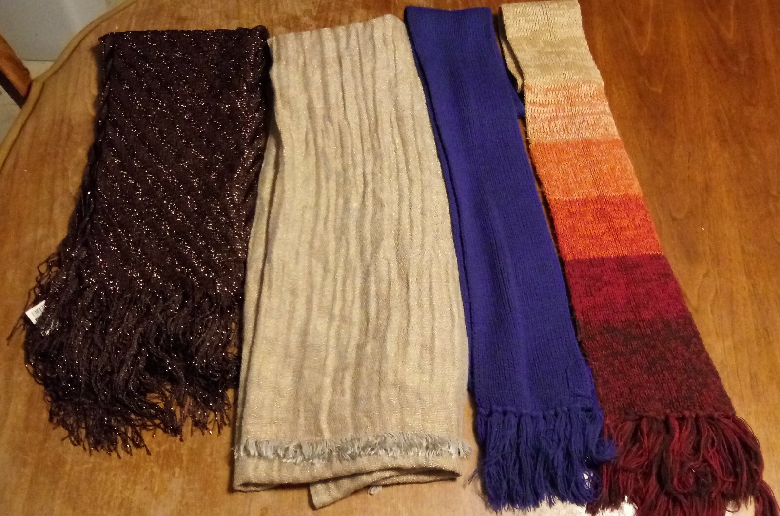 LOT OF 4 LONG ASSORTED SCARVES BETWEEN 68'' AND 76'' LONG | eBay