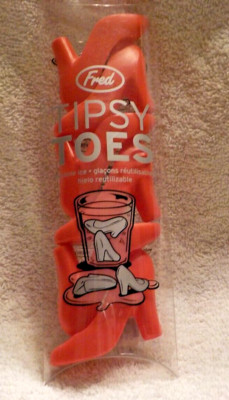 ⚡️FRED TIPSY TOES 6 Red Plastic Ice Cube Shoes Chill Your Drink Without ...