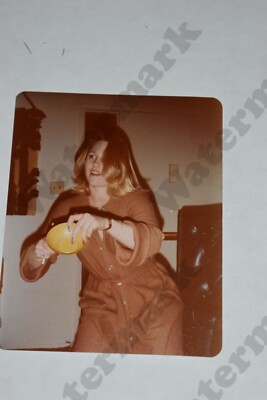 1980s candid curvy blonde woman in dress VINTAGE PHOTOGRAPH Hj | eBay