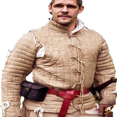 Medieval Renaissance costumes Thick Padded Gambeson Coat Aketon Jacket ...