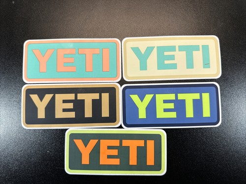 Authentic YETI Cooler coolie cup roadie Decal Stickers Lot Of 5 - NEW ...
