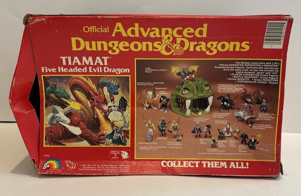 Vintage LJN D&D Advanced Dungeons & Dragons Figure: Tiamat Dragon ...