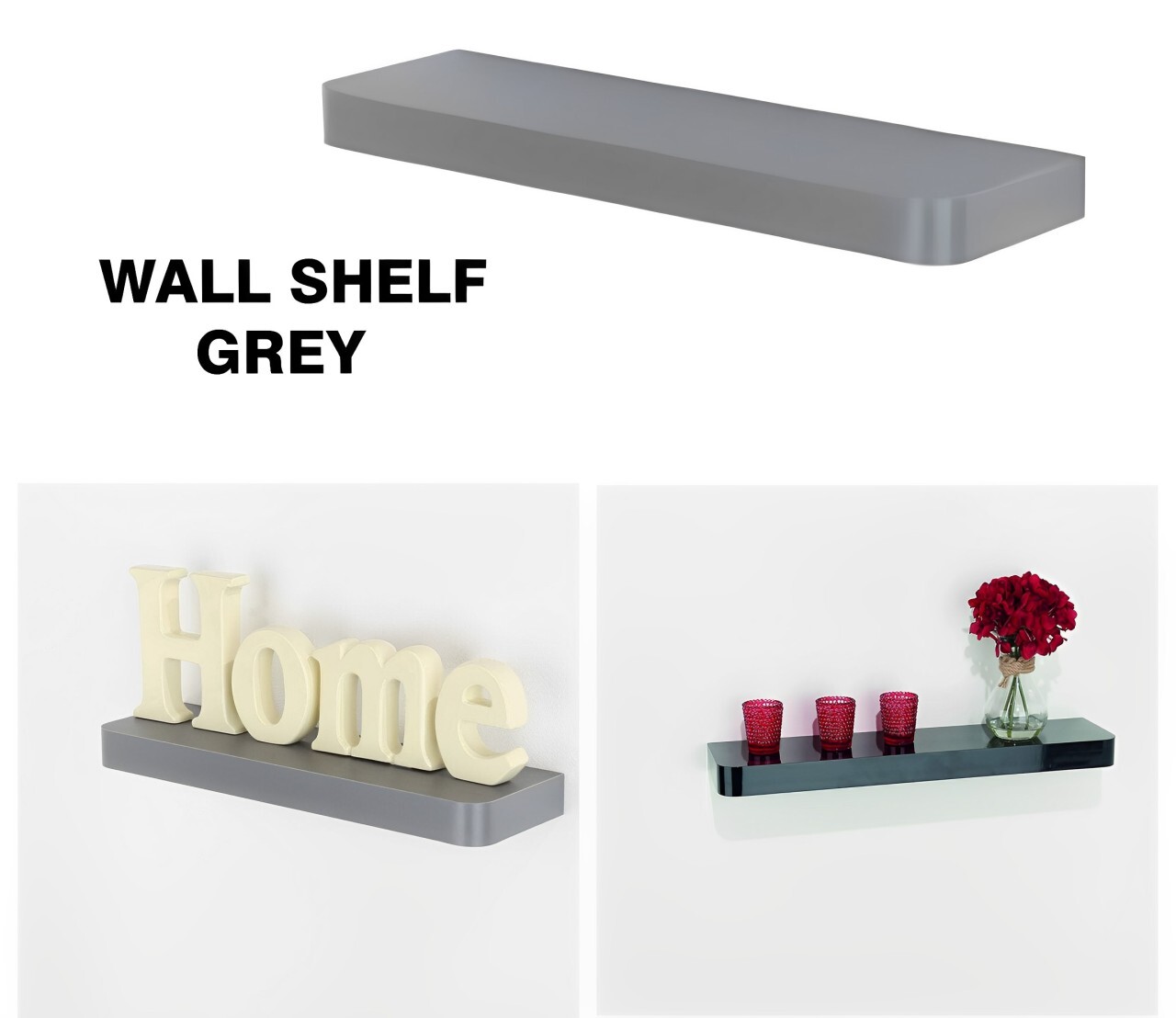 NARROW FLOATING WALL SHELVE SHELF SHELVING KIT RACK DECORATING DISPLAY ...