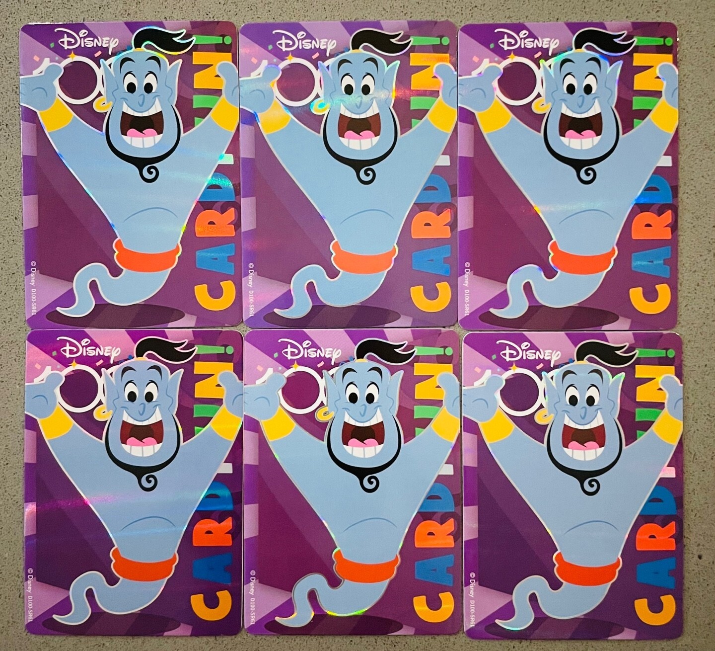 6 Lot 2023 Card Fun Joyful Disney #D100-SR61 Genie Aladdin Rainbow | eBay