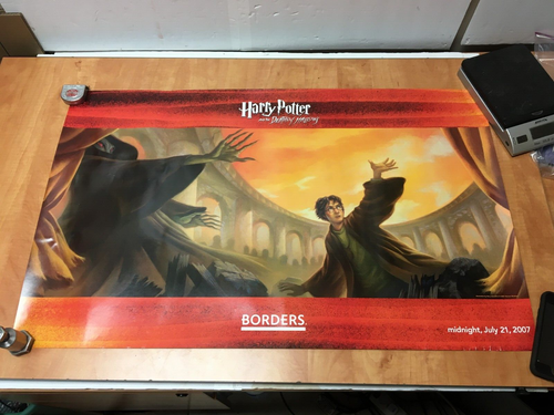 Harry Potter Borders Poster 2007 22"x36" Deathly Hallows book release ...