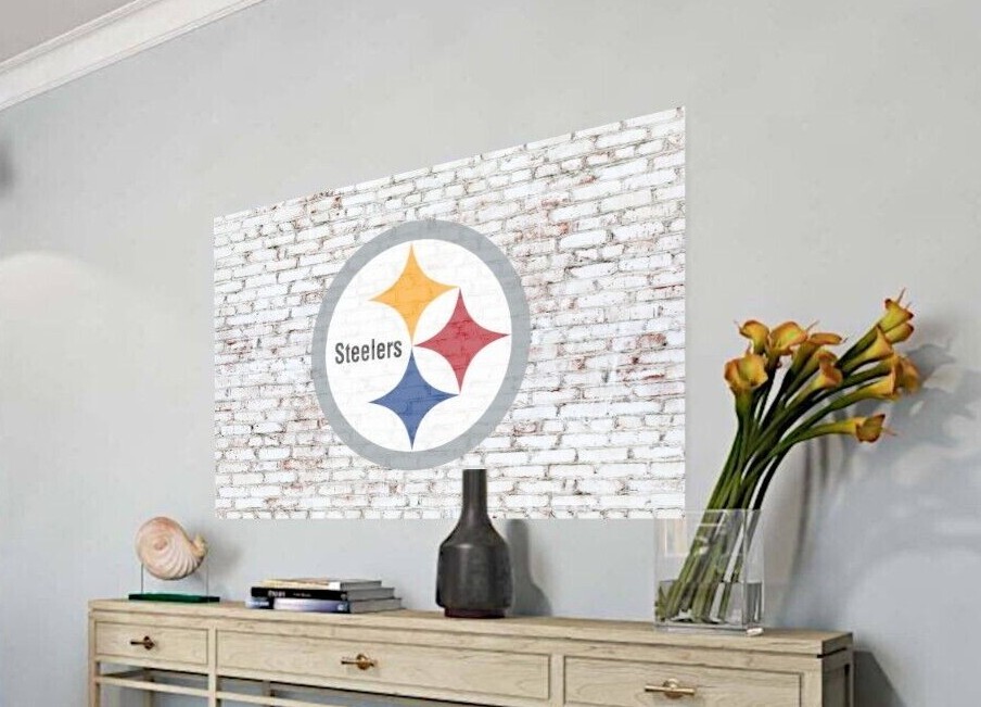 Pittsburgh Steelers on Brick Wall NFL Football Home Decor Print Poster ...