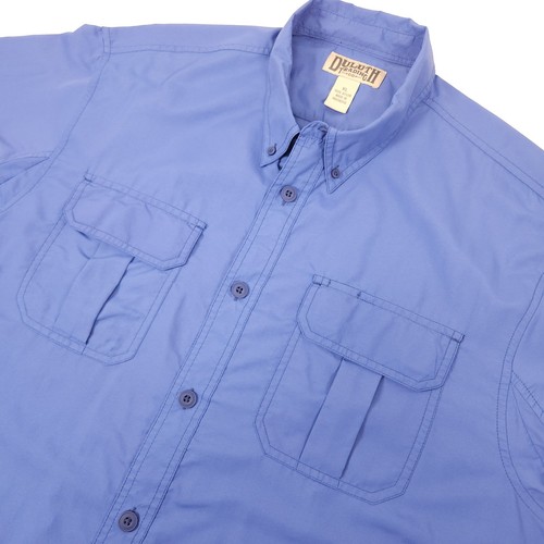 Duluth Trading Shirt Mens XL Blue Short Sleeve Vented Fish Outdoor ...