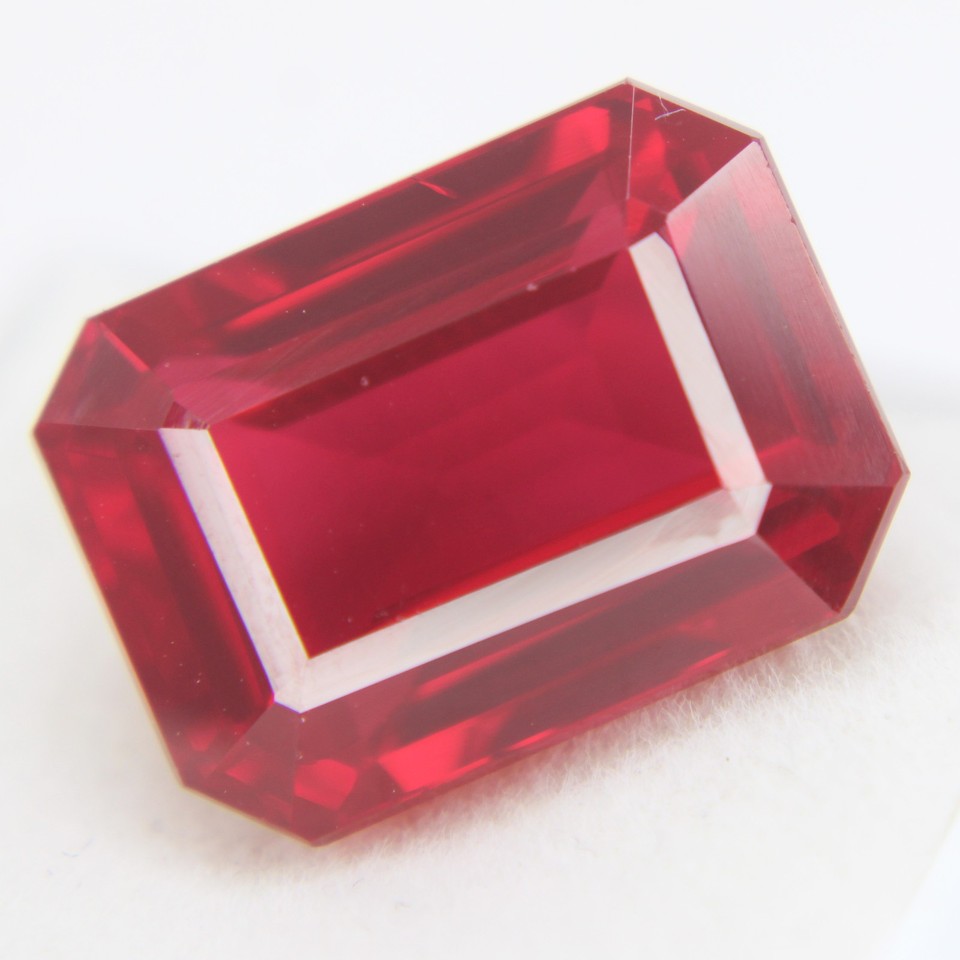 20.95 Ct Natural Ruby Red Eye-Clean Emerald Shape Loose Gemstones ...