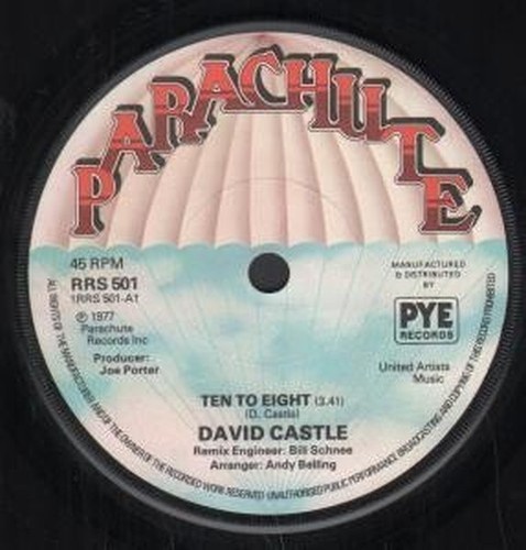 David Castle Ten To Eight 7" Vinyl UK Parachute 1977 Solide Mitte ...