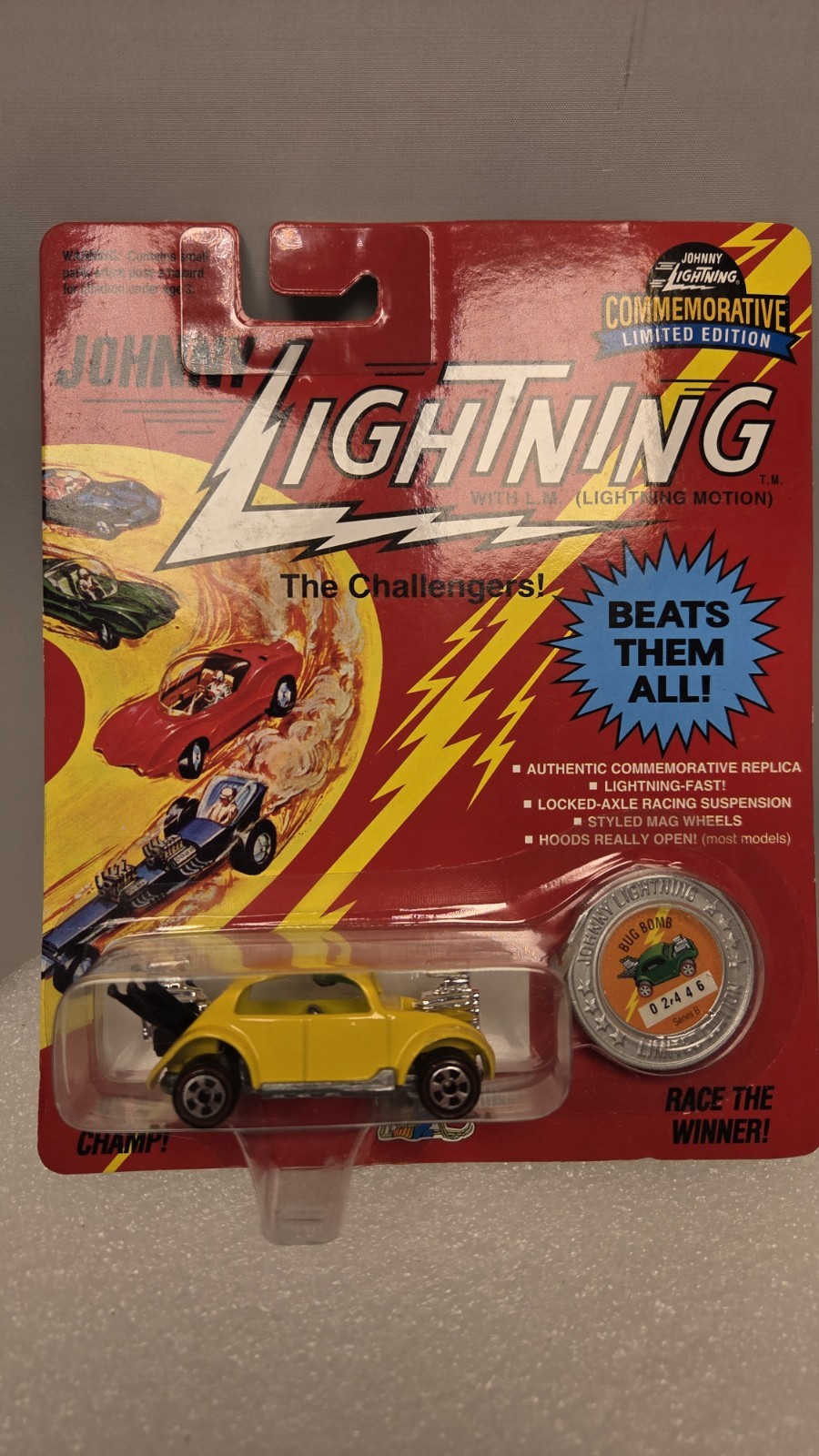 Johnny Lightning The Challengers VW Bug Bomb Yellow Diecast 1:64 Scale ...