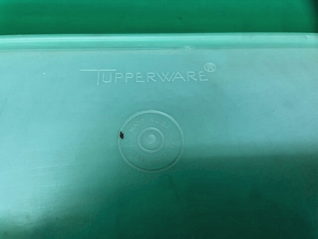 3 Tupperware 892-6 Long Green Rectangle Container w/ lid Vintage Celery ...