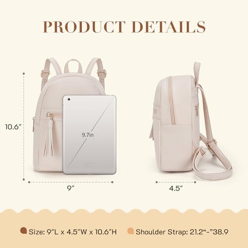 Mini Backpack for Women Small Backpack Purse With Tassel Cute PU ...