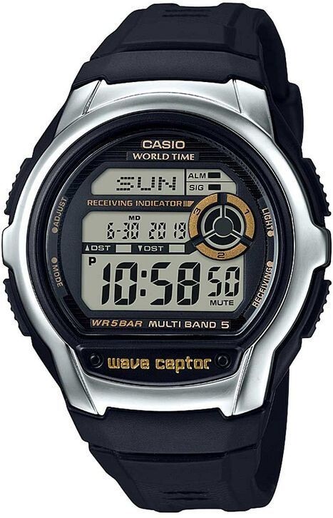 New Casio Wave Ceptor Atomic World Time Digital Watch Multi-band Black ...
