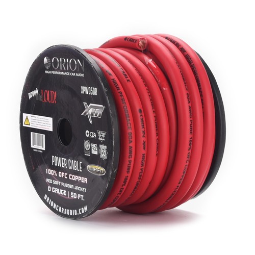 Orion XTR XPW050R 0 Gauge Wire Roll (50ft) 100% OFC Copper Power ...