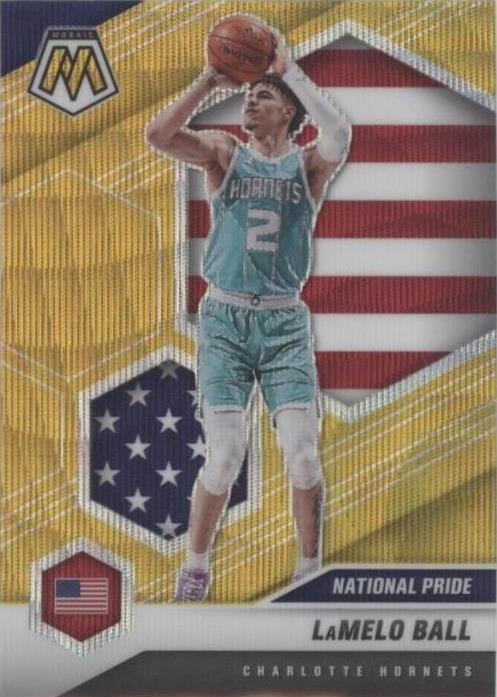 2020-21 Panini Mosaic - National Pride LaMelo Ball #257 Gold Wave ...