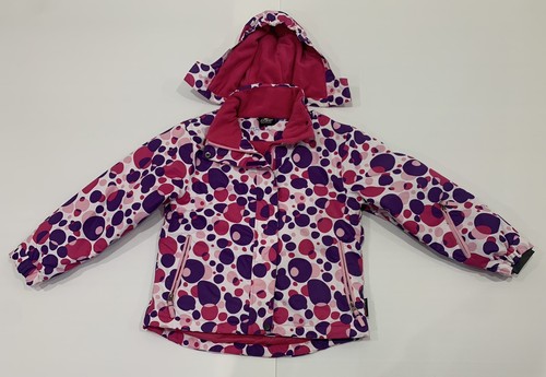 Girls size 10 Pink / Purple Spotty CRANE SKI Jacket Snow Waterproof ...