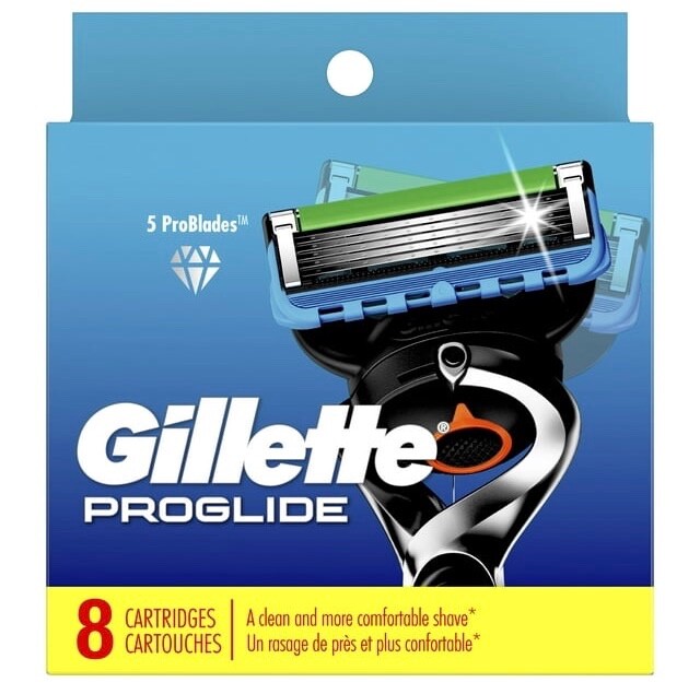 GILLETTE PROGLIDE *NEW PACKAGE* 8 PACK CARTRIDGES W/ PRECISION TRIMMER ...
