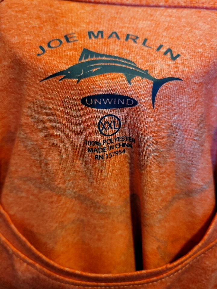 New Men's 2XL Joe Marlin Deep Sea Fishing Unwind Sun Defender Long ...