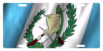 GUATEMALA Flag Custom License Plate Guatemalan Central American Logo ...