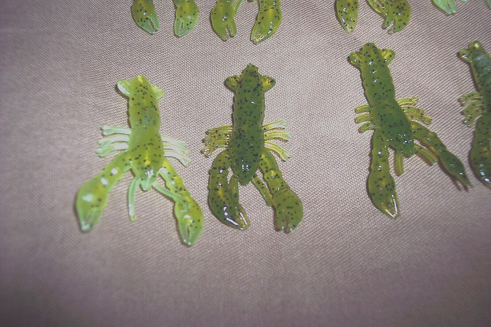 80 Baby Crawdad Fishing Lure 1.5" Crawfish Crappie Lure Perch Lure ...