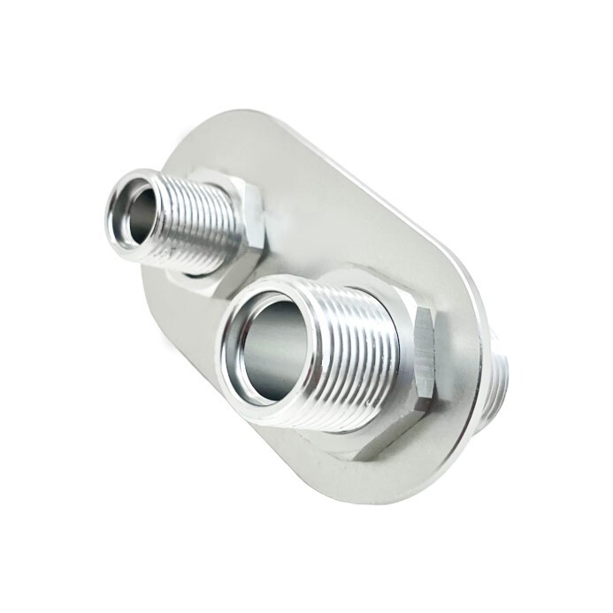 Firewall Bulkhead Connector 2 Port Plate Inline AC #10 & #6 Billet Alum ...