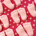 24 Edible FEET Baby Shower Christening cake decoration Cupcake Topper ...