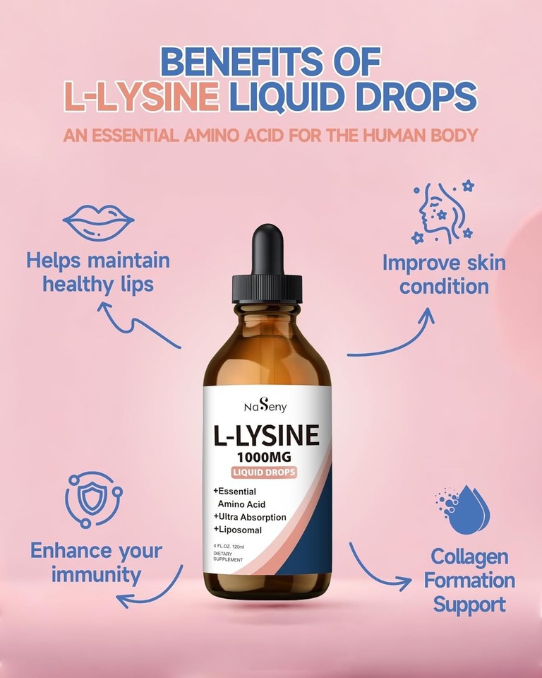 L-Lysine Liquid Drops, Liquid Lysine 1000mg Supplement Essential Amino Acid S... | eBay