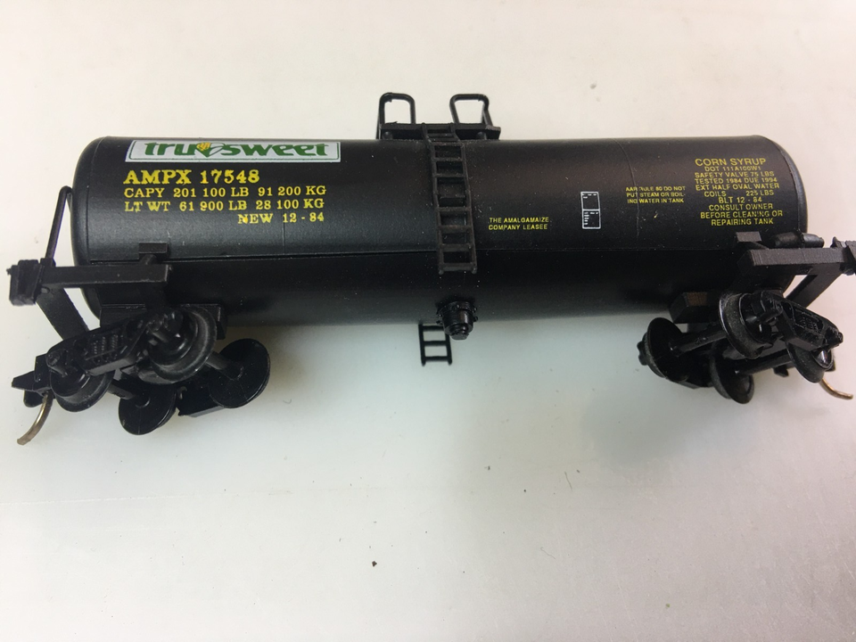 Trusweet 1 Dome Tank Car AMPX 17548 Knuckle Couplers N Scale Trains | eBay
