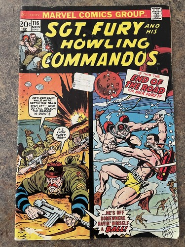 SGT. FURY AND HIS HOWLING COMMANDOS #116 HAPPY SAM SAWYER MARVEL 1973 ...