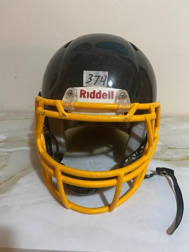Riddell Revo Speed Football Helmet Metallic Blackw/Yellow mask Medium ...