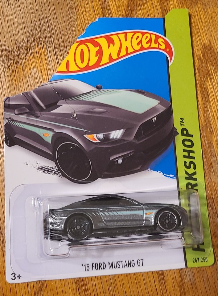 ERROR 2015 Hot Wheels 15 FORD MUSTANG GT #247 gray HW Workshop Then and ...