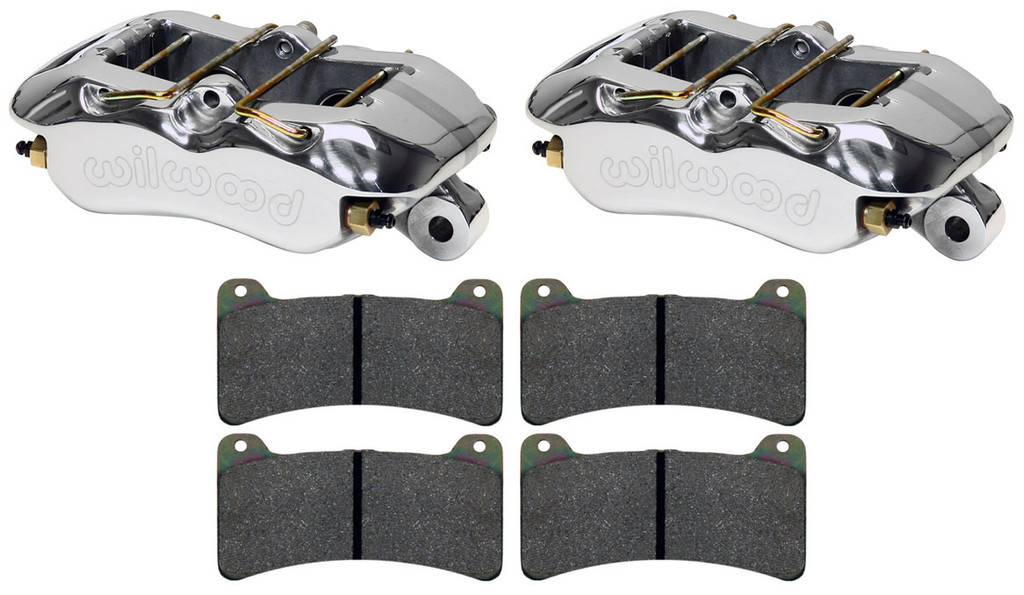 WILWOOD DYNAPRO POLISHED LOW PROFILE BRAKE CALIPERS,PADS,.81",RACING ...