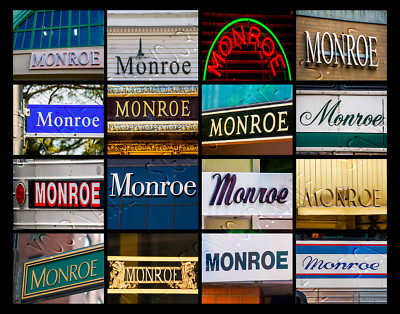 MONROE Name Poster featuring photos of actual signs | eBay