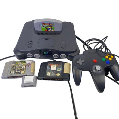 Nintendo 64 N64 System Console Bundle Lot w/ 3 Games - Tested Dusty | eBay