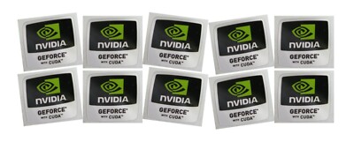 10 pcs Sticker for NVIDIA GEFORCE with CUDA Label Logo Decal Case 18mm ...