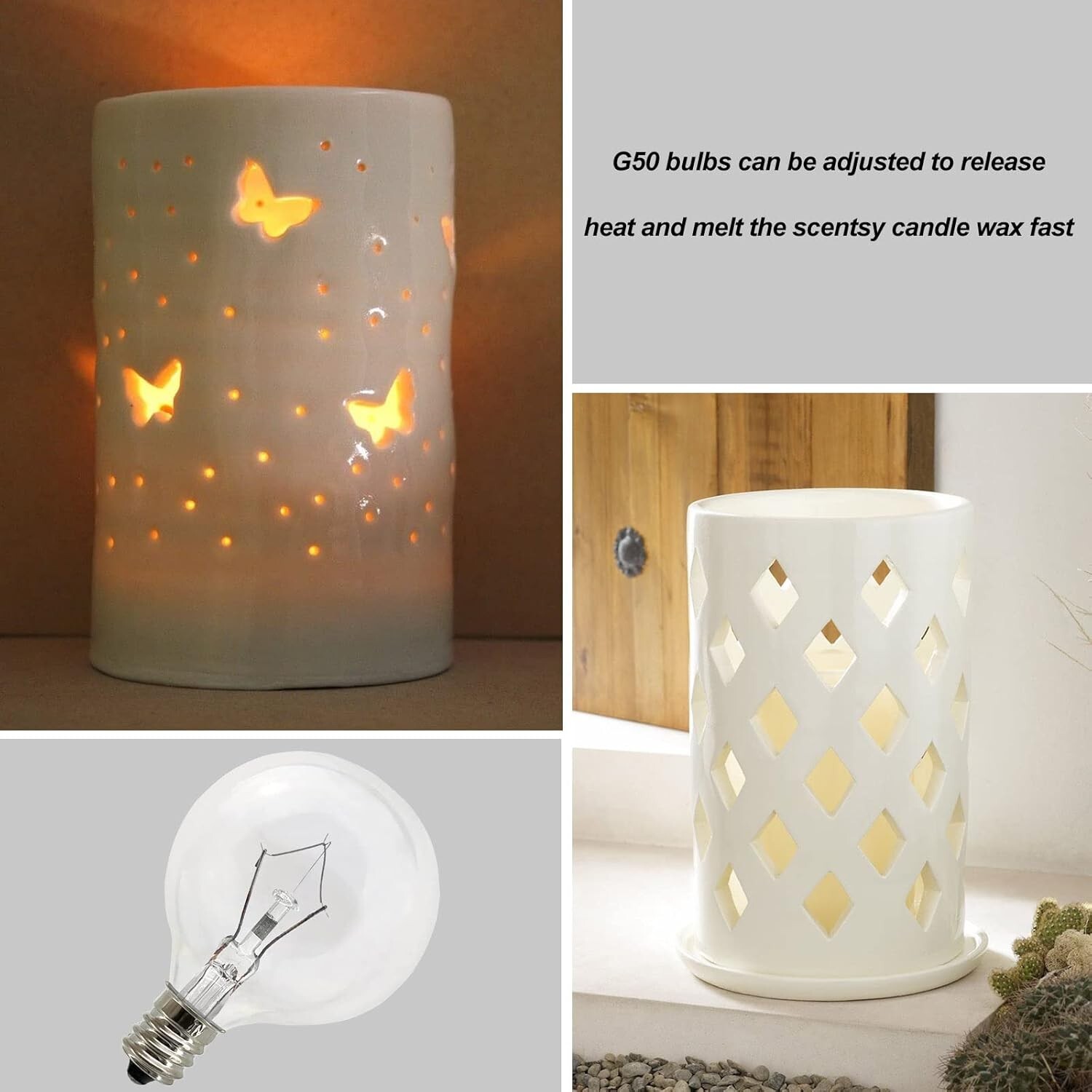 (6 Packs)Scentsy Light Bulbs for Warmer - 25 Watt Bulb for Full Size ...