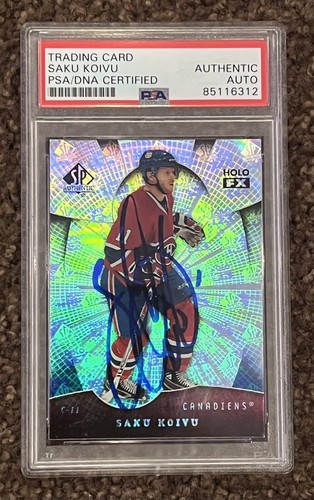 SAKU KOIVU SIGNED 2009 Upper Deck SP Authentic Holo Card Montreal ...