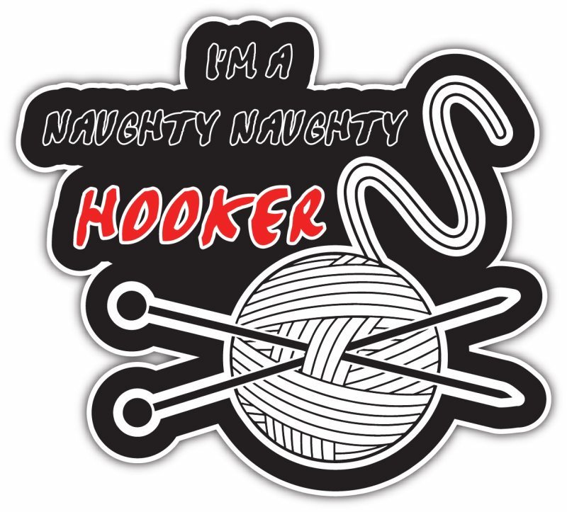 Naughty Hooker Prostitute Pimp Yarn Funny Car Bumper Vinyl Sticker ...