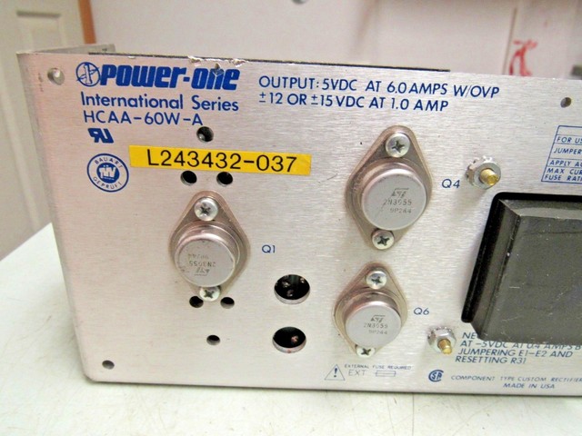 Power-One International Series 5vdc at 6.0a Power Supply Hcaa-60w-a for ...