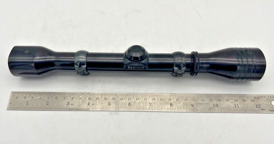 Vintage REDFIELD WIDE VIEW 4X Rifle Scope w/ rings Duplex Crosshair 1 ...