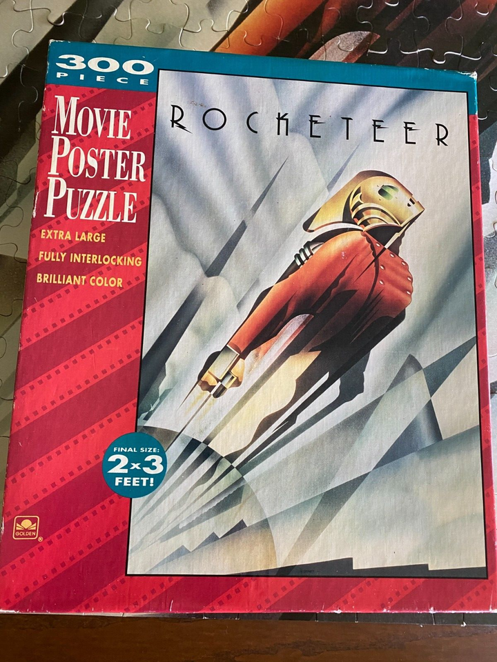 Vintage The Rocketeer Movie Poster Puzzle 300 Piece 24” X 36” Complete ...