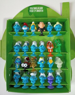 Complete set of 24 Smurfs by PLUS Supermarket in Box (2017) MicroPopz ...