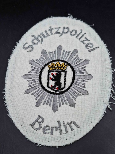 Stoffabzeichen Ärmelabzeichen Polizei Patch Schutzpolizei Berlin Weiß ...
