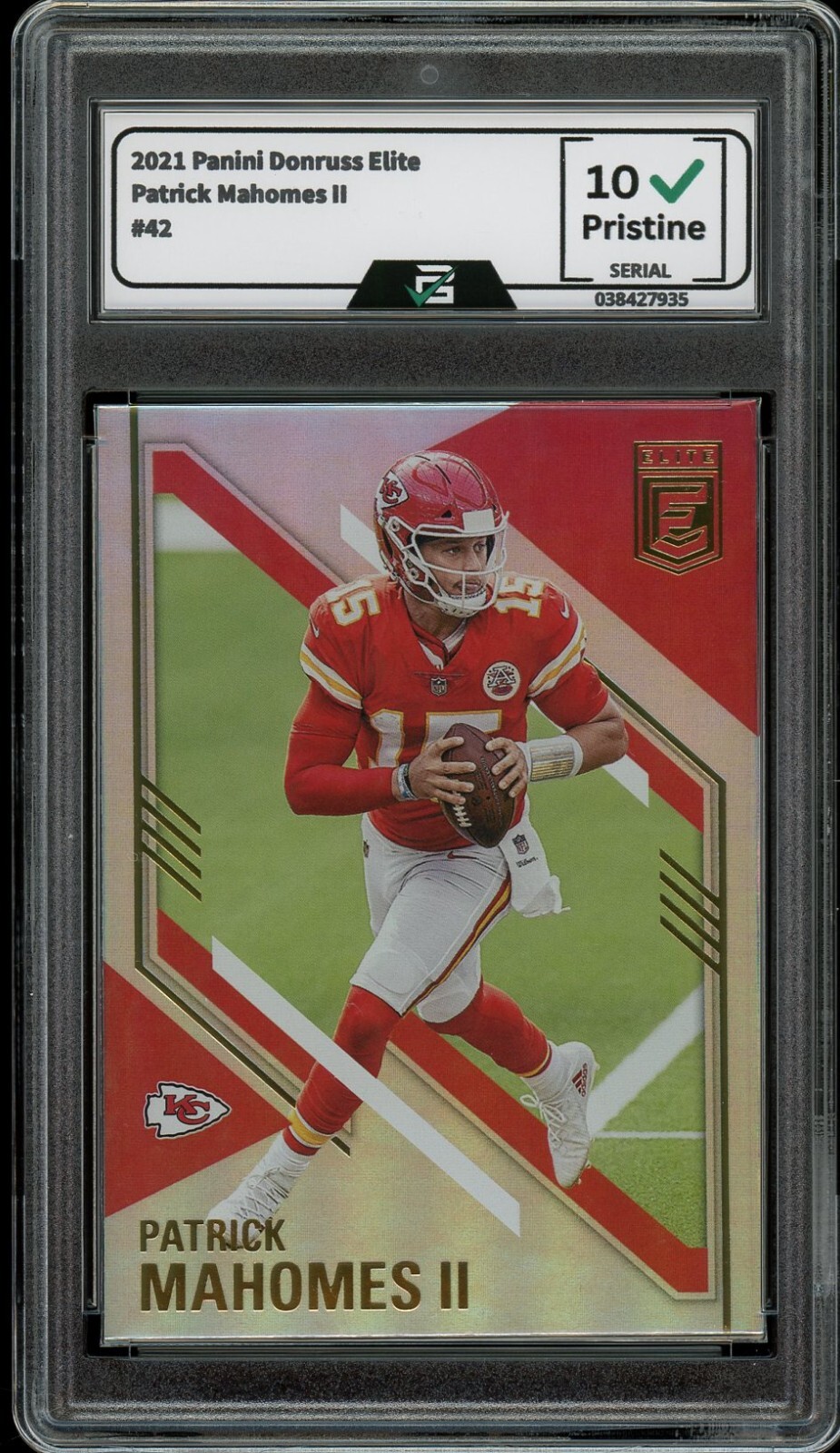 2021 Panini Donruss Elite #42 Patrick Mahomes II GRADED 10 Gem Mint ...